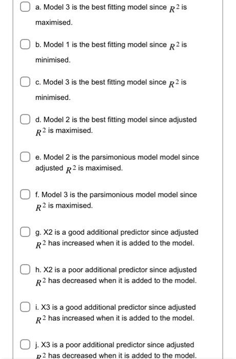 Solved In order to build a parsimonious model to explain the | Chegg.com