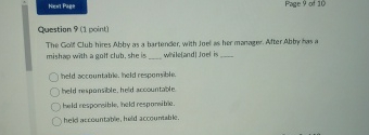 Solved Page 9 ﻿of 10Question 9 (1 ﻿point)The Colf Club hires | Chegg.com