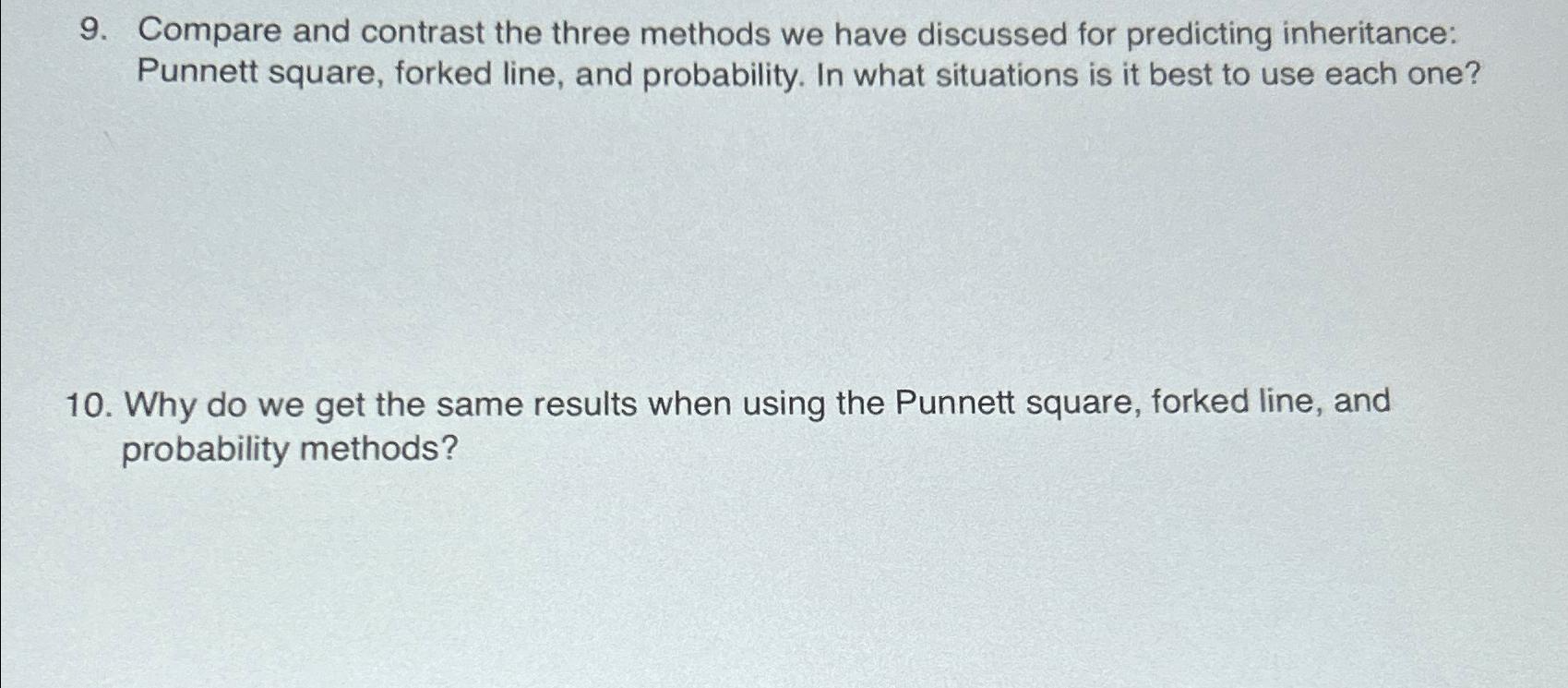 Solved Compare and contrast the three methods we have | Chegg.com