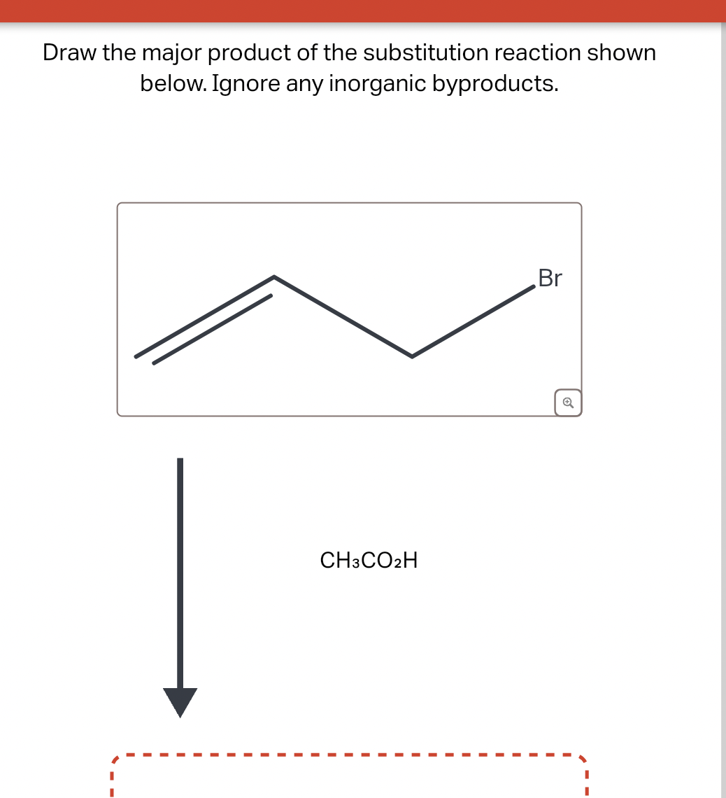 Solved Draw the major product of the substitution reaction | Chegg.com