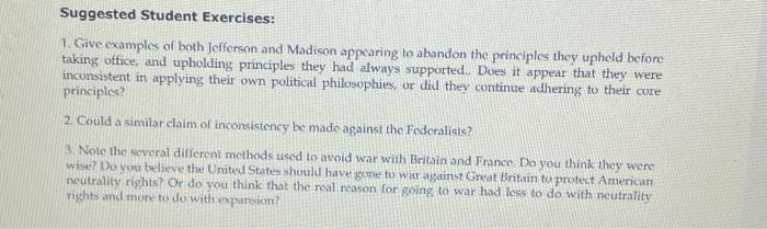 Suggested Student Exercises: 1. Give examples of both | Chegg.com