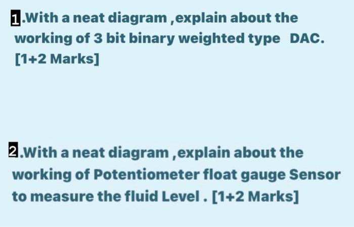 Solved 1.With a neat diagram , explain about the working of | Chegg.com