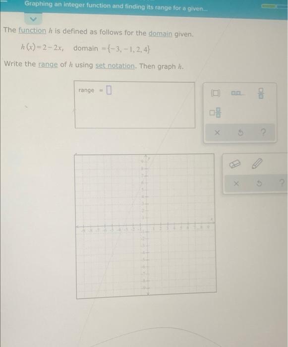 Solved Graphing An Integer Function And Finding Its Range