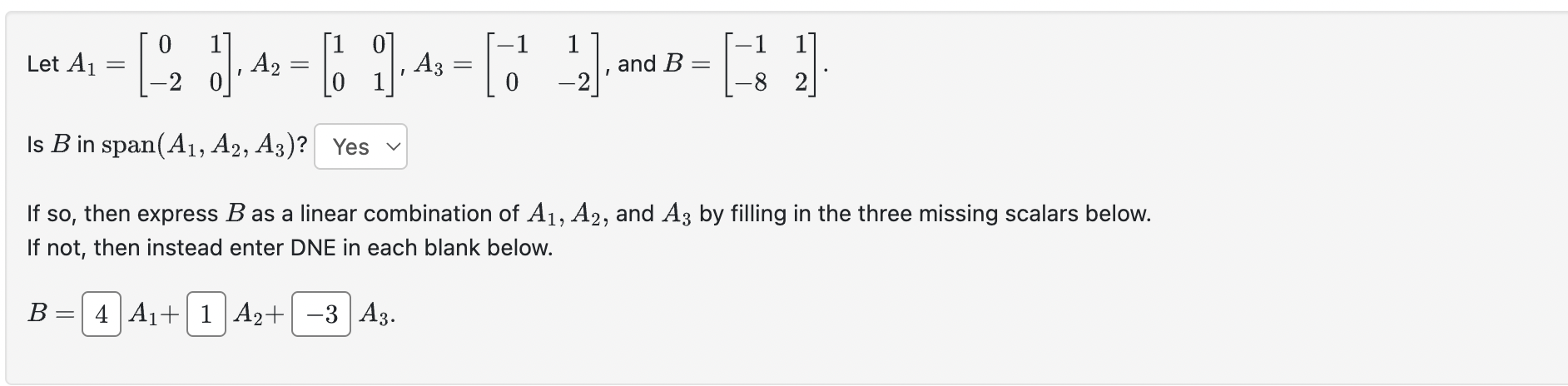 Solved Let A1=[01-20],A2=[1001],A3=[-110-2], ﻿and | Chegg.com
