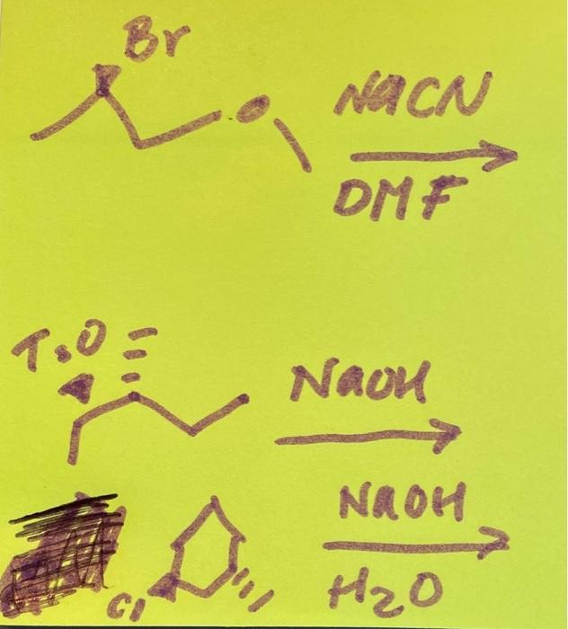 Solved Br NACN DMF Too- Naou NAOH H2O | Chegg.com