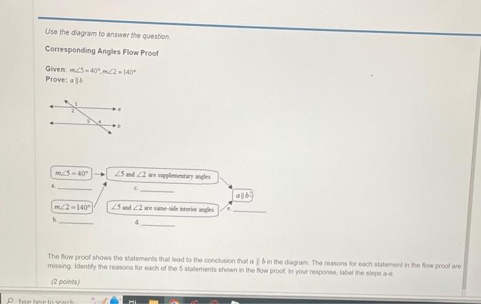 Solved Use the diagram to answer the question. Corresponding | Chegg.com