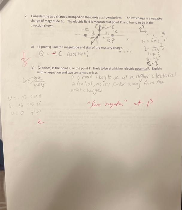 Solved 3. (7 pts) a) Use Gauss ' Law to find the electric | Chegg.com
