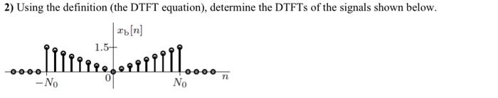 Solved 2) Using the definition (the DTFT equation), | Chegg.com