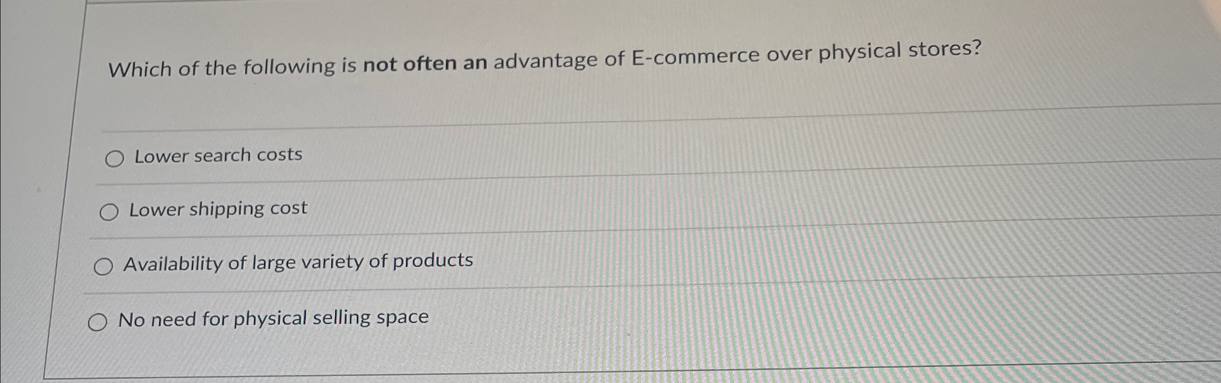 Solved Which of the following is not often an advantage of | Chegg.com