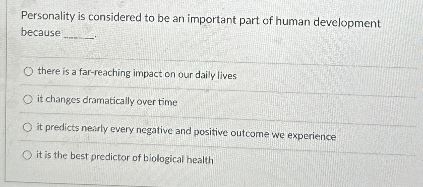 Solved Personality is considered to be an important part of | Chegg.com