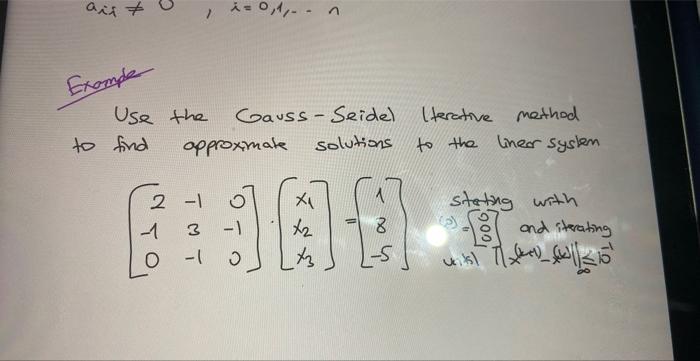 Solved Use the Gauss-Seidel Iterative method to find | Chegg.com