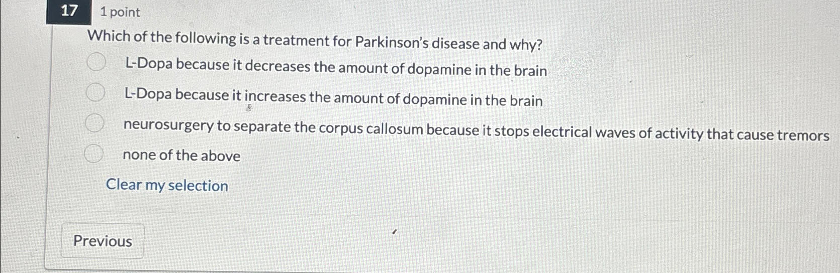 Solved 171 ﻿pointWhich of the following is a treatment for | Chegg.com