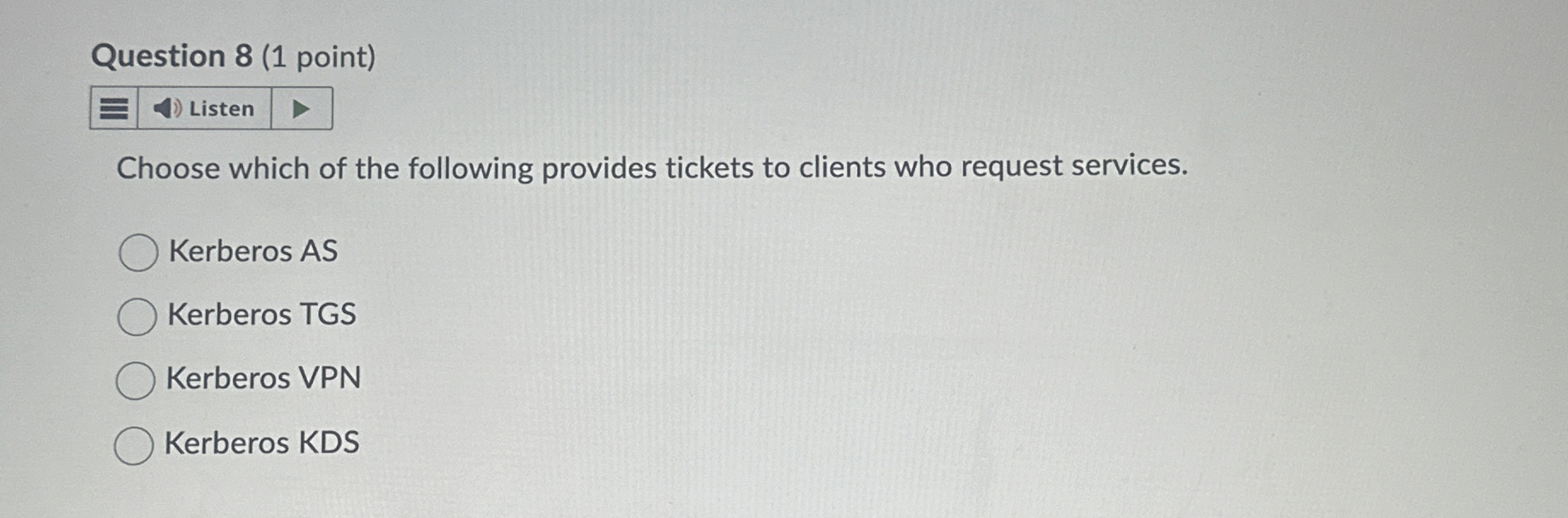 Solved Question 8 (1 ﻿point)Choose which of the following | Chegg.com