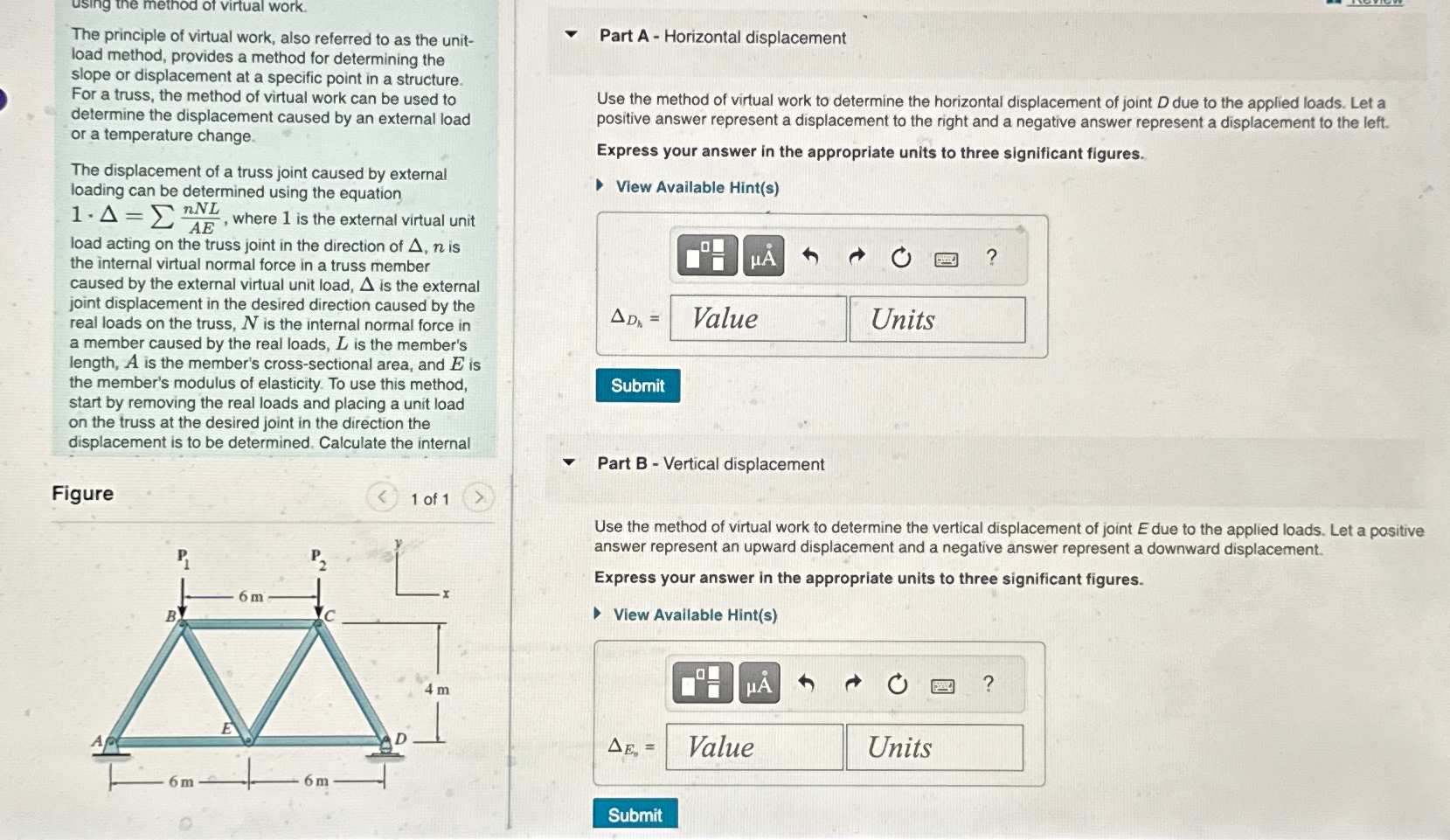 Solved the method of virtual work.The principle of virtual | Chegg.com