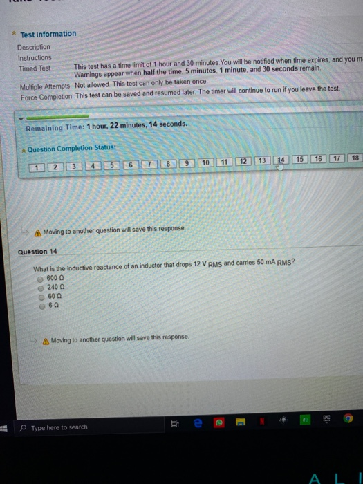 Solved Test Information Description Instructions Timed Test | Chegg.com