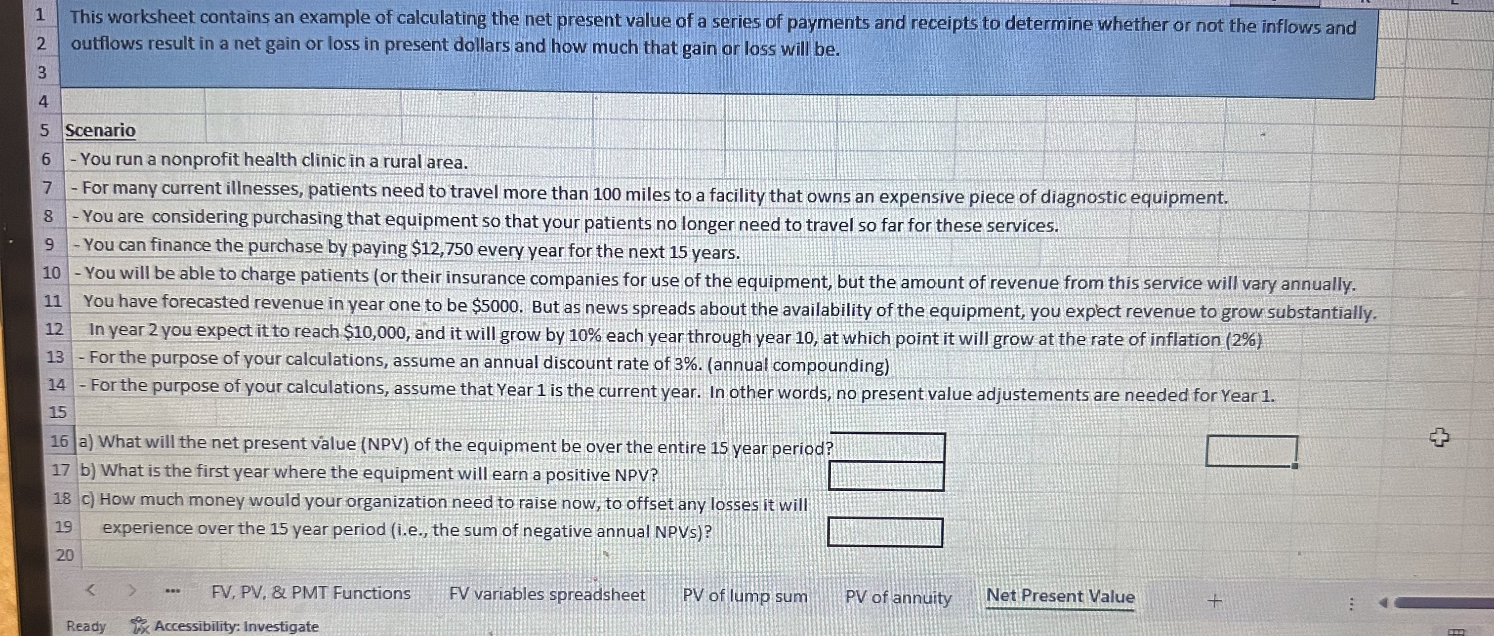 Solved 1 ﻿This worksheet contains an example of calculating | Chegg.com