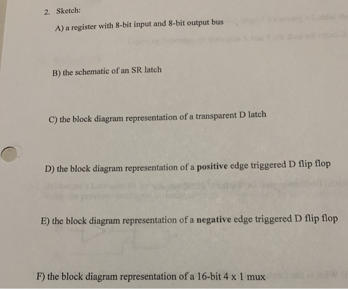 Solved 2. Sketch: o dia A) a register with 8-bit input and | Chegg.com