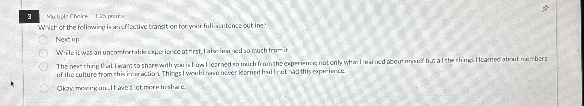 Solved 3Multiple Choice 1.25 ﻿pointsWhich of the following | Chegg.com