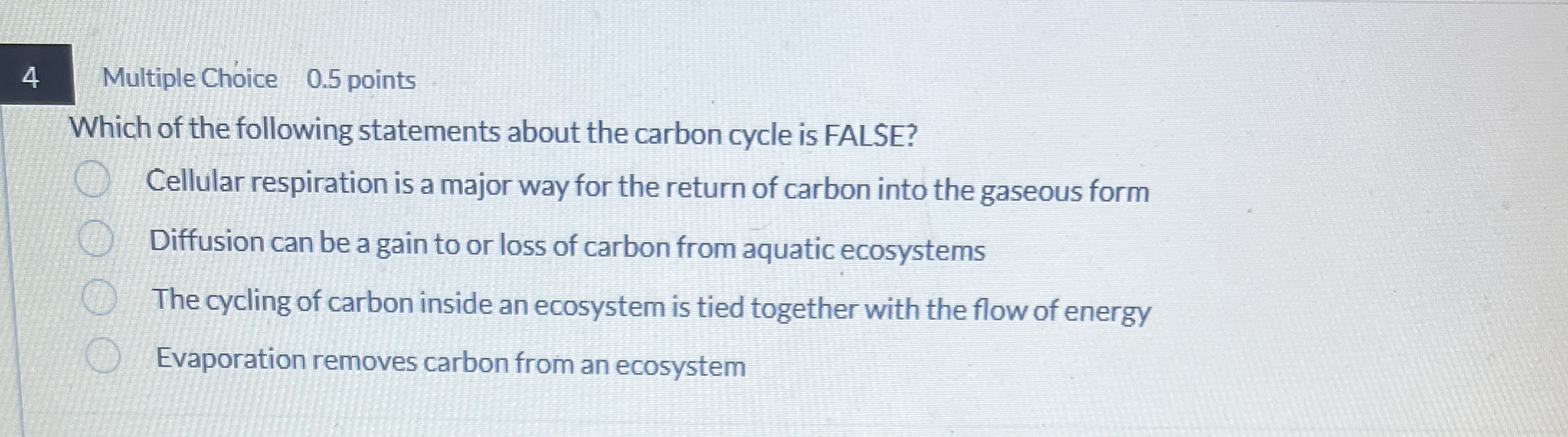Solved 4Multiple Chóice 0.5 ﻿pointsWhich of the following | Chegg.com