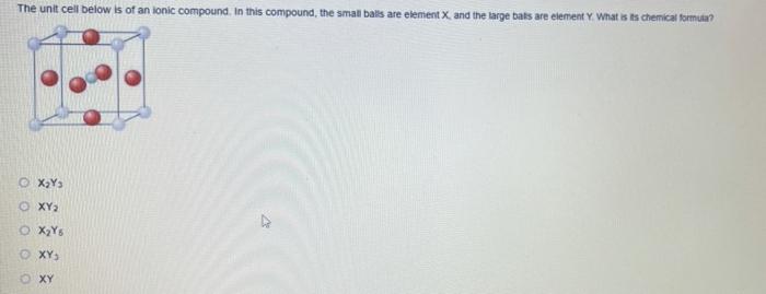 Solved The unit cell below is of an ionic compound. In this | Chegg.com