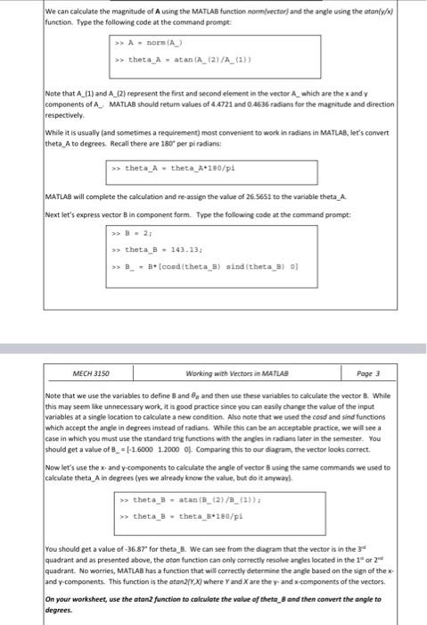 Solved 2. Use the atan2 function to calculate the value of | Chegg.com