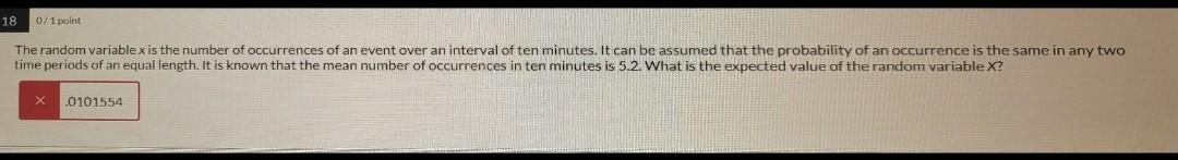 Solved The random variable x is the number of occurrences of | Chegg.com