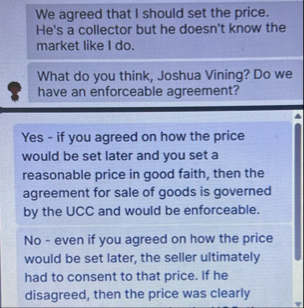 Solved We agreed that I should set the price. He's a | Chegg.com