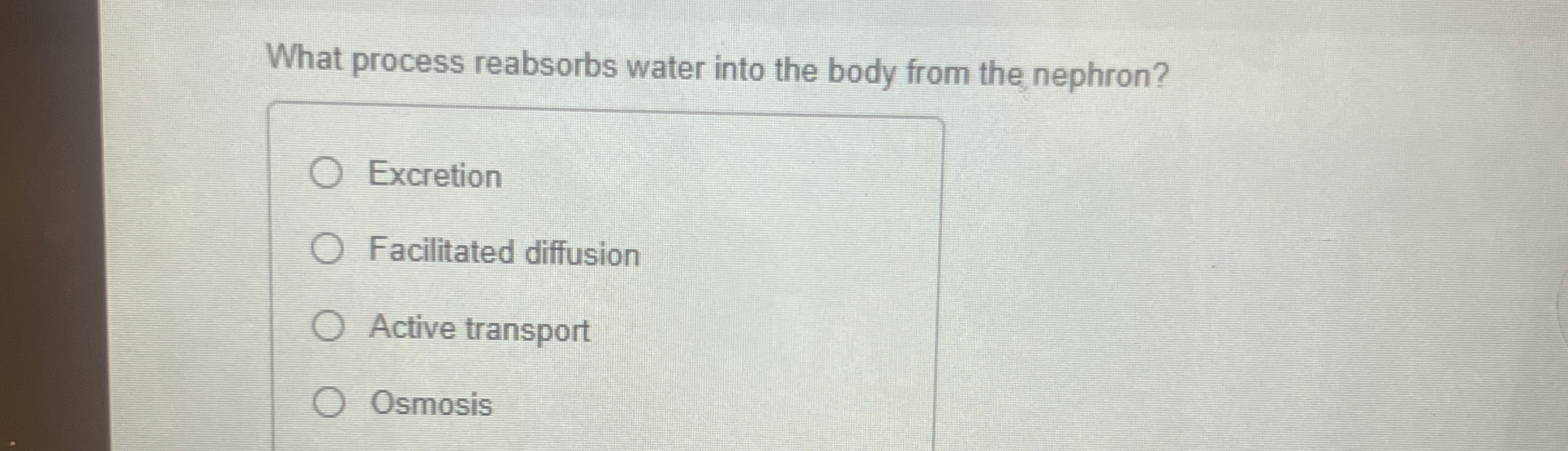 High Quality SOLUTION What process reabsorbs water into the body from ...