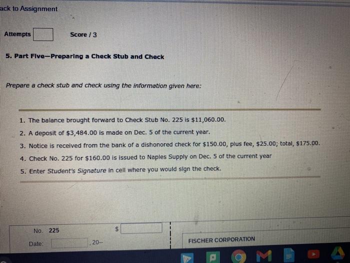 Solved ack to Assignment Attempts Score/3 5. Part | Chegg.com