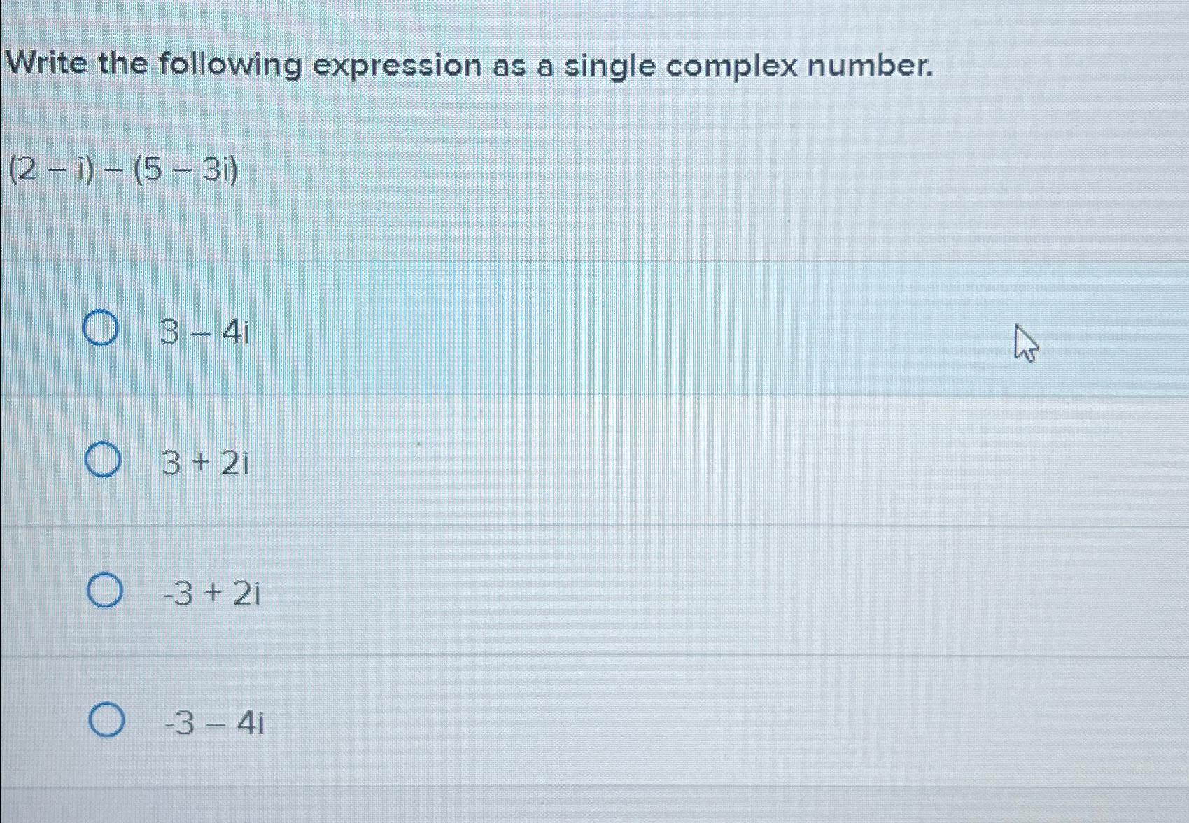 Solved Write the following expression as a single complex | Chegg.com