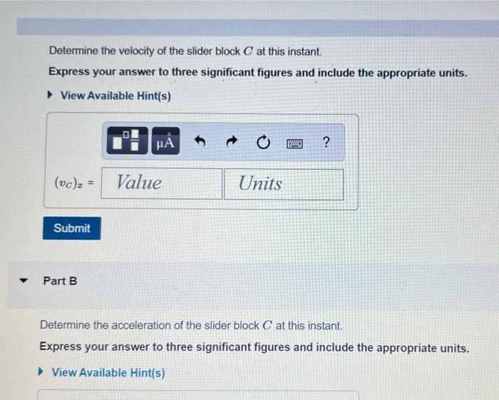 Solved Member AB has the angular motions shown in (Figure 1 | Chegg.com