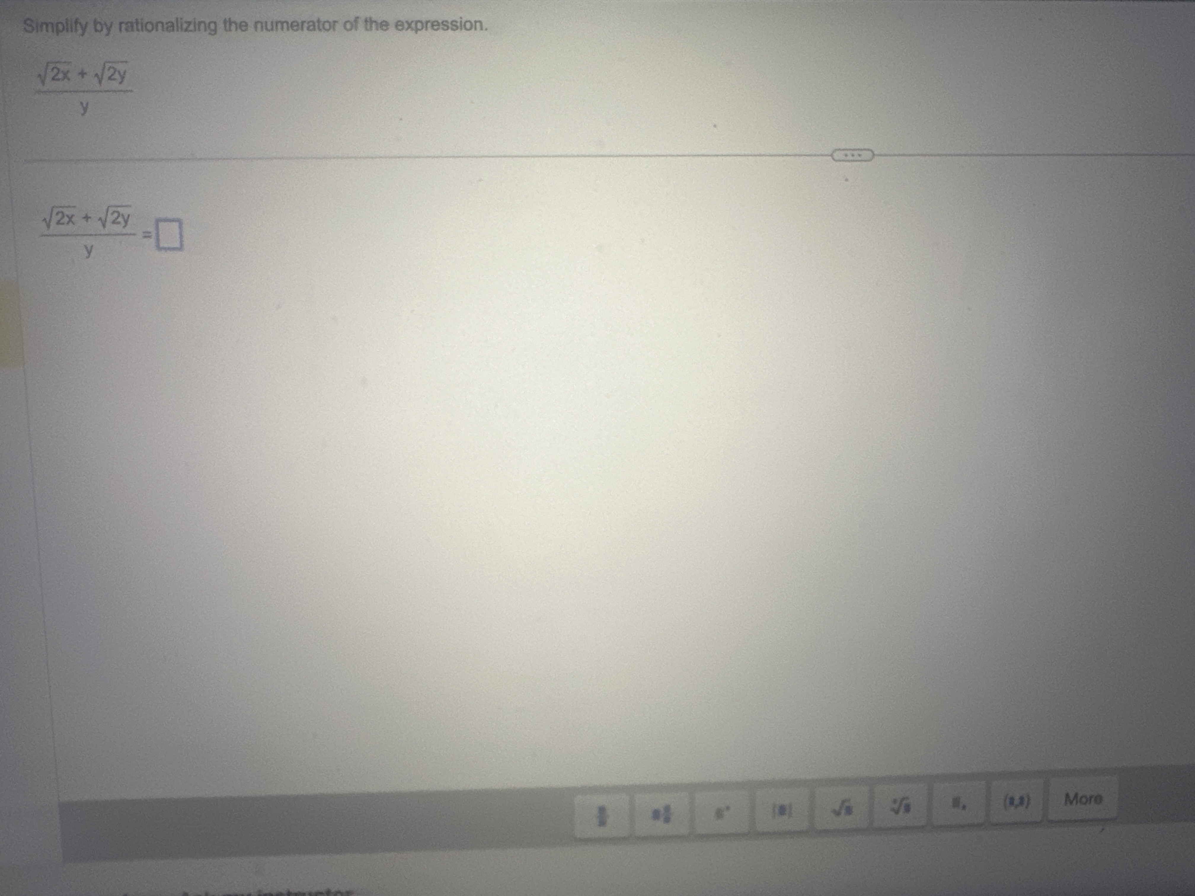 Solved Simplify by rationalizing the numerator of the | Chegg.com