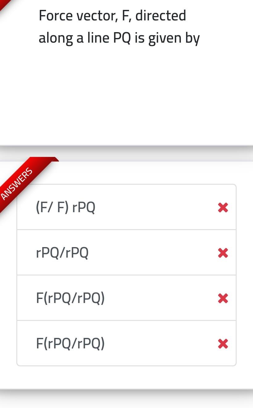 Solved Force vector, F, directed along a line PQ is given by | Chegg.com