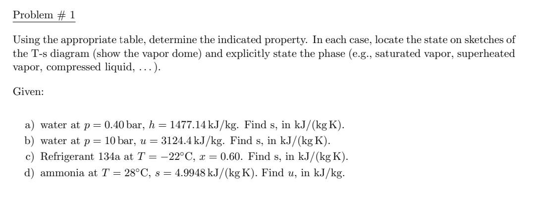 Solved Problem #1 Using the appropriate table, determine the | Chegg.com