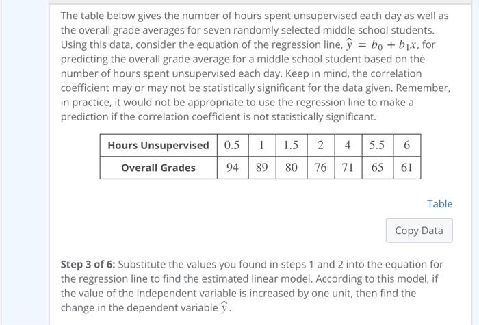 Solved The table below gives the number of hours spent | Chegg.com
