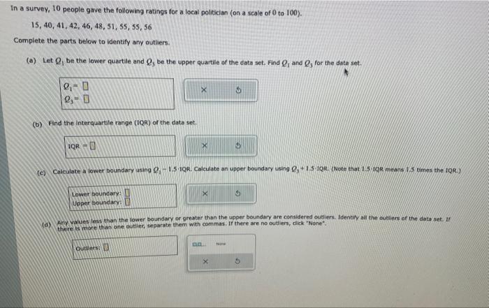 Solved survey, 10 people gave the following ratings for a | Chegg.com