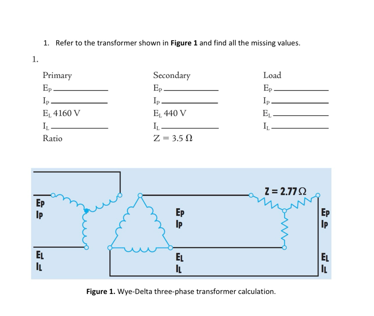 Solved Refer to the transformer shown in Figure 1 ﻿and find | Chegg.com