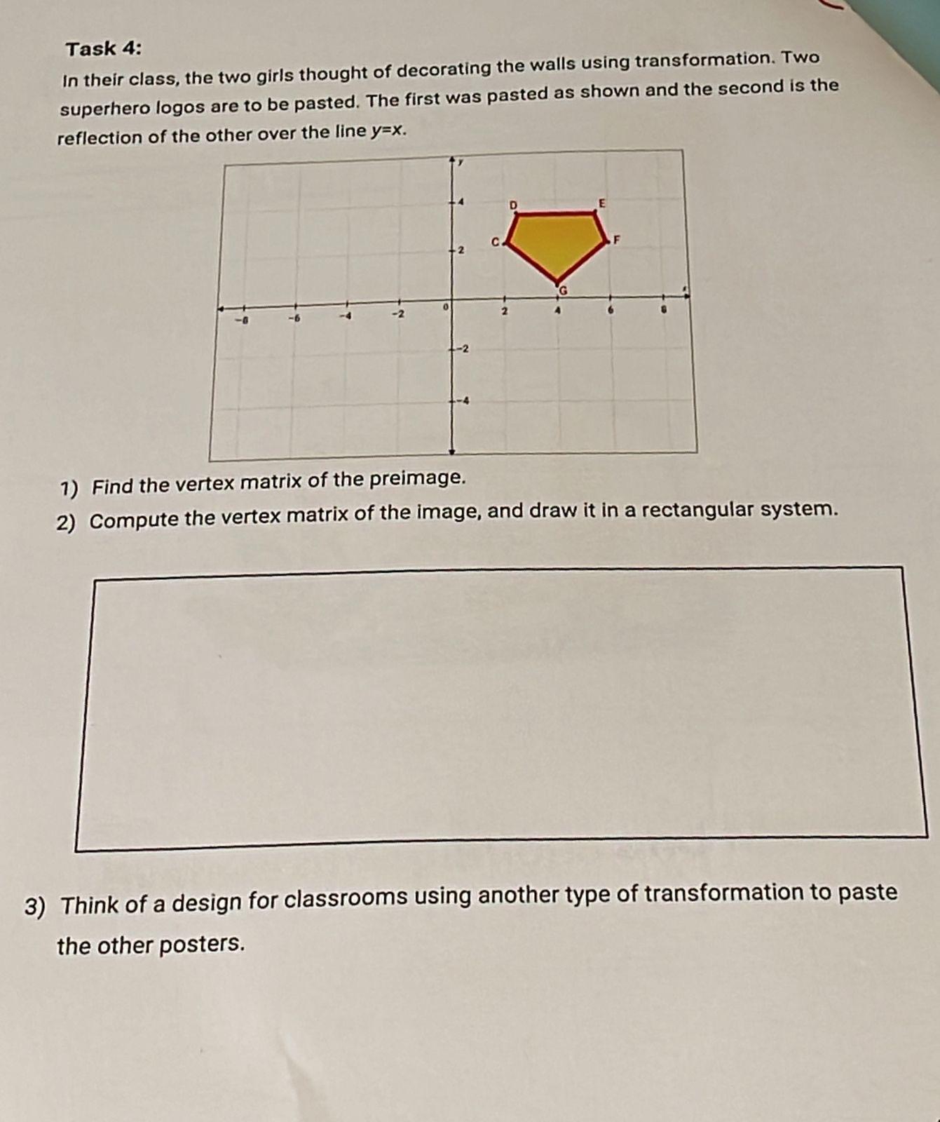Solved Task 4in Their Class The Two Girls Thought Of 