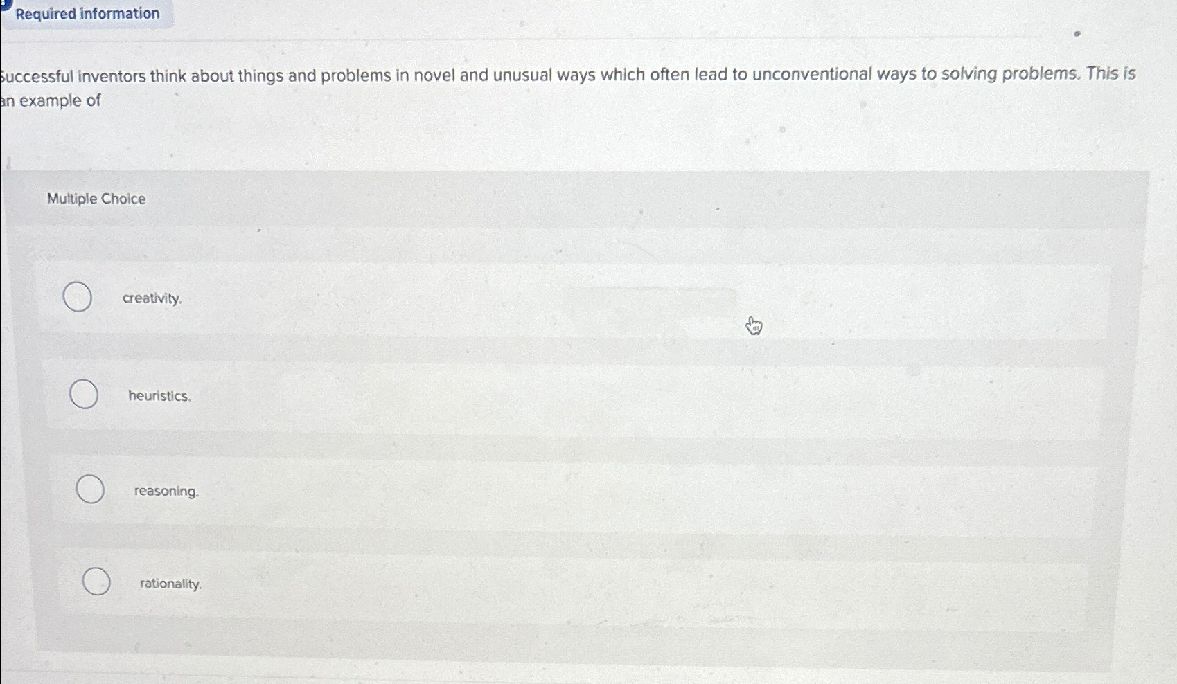 Solved fuccessful inventors think about things and problems | Chegg.com Solved fuccessful inventors think about things and problems | Chegg.com