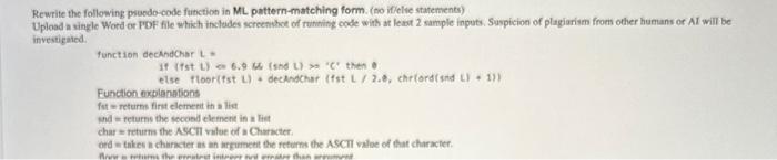 Solved Copy of Rewrite the following psuedo-code function in | Chegg.com