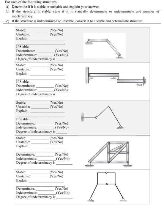 Solved For each of the following structures: a) Determine if | Chegg.com
