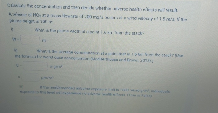 Solved Calculate the concentration and then decide whether | Chegg.com
