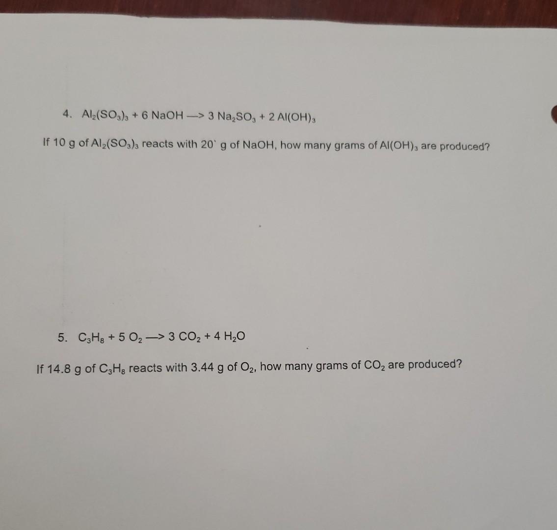 Solved Hello! Can you be so kind to help me solve #4 and #5. | Chegg.com
