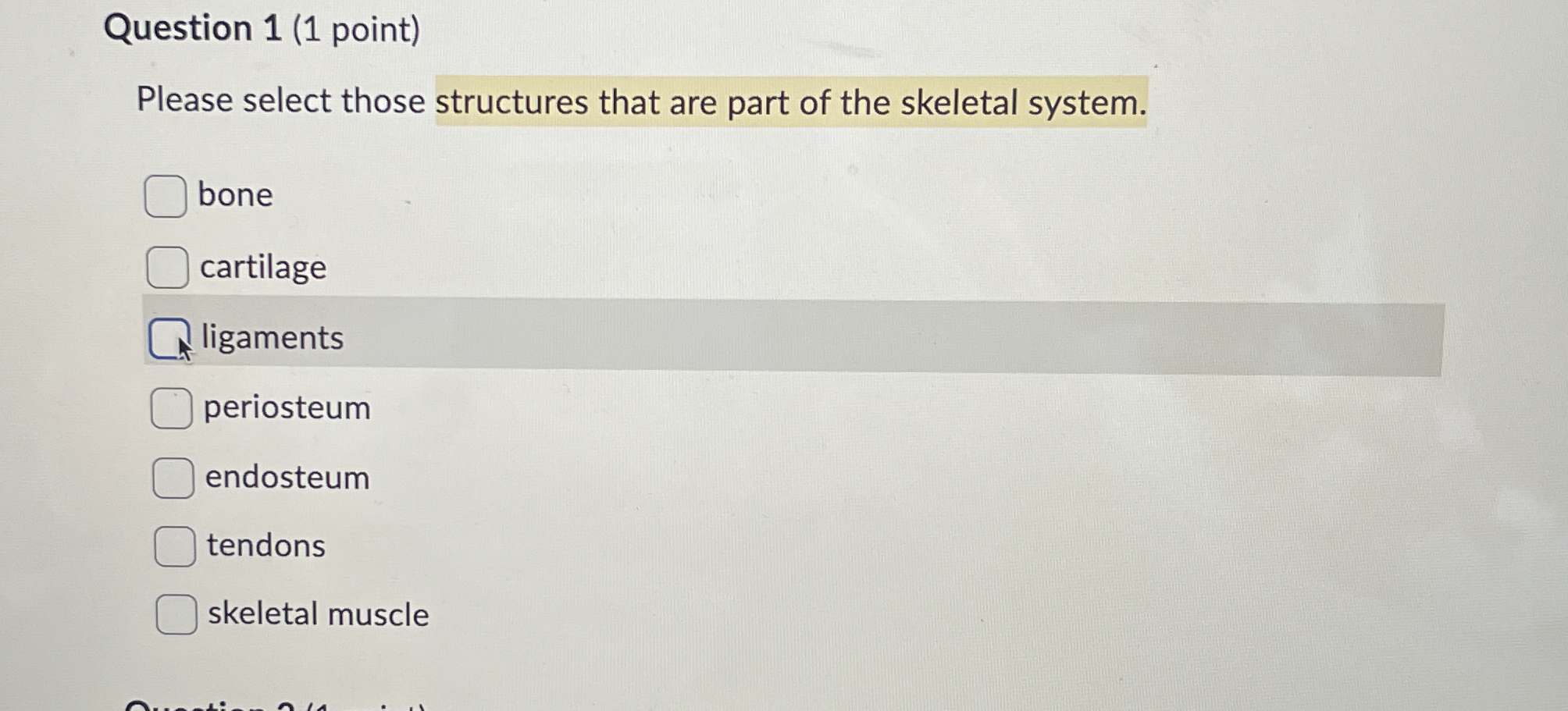 Solved Question 1 (1 ﻿point)Please select those structures | Chegg.com