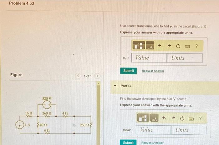 Solved Use source transtormations to find ve in the circuit | Chegg.com