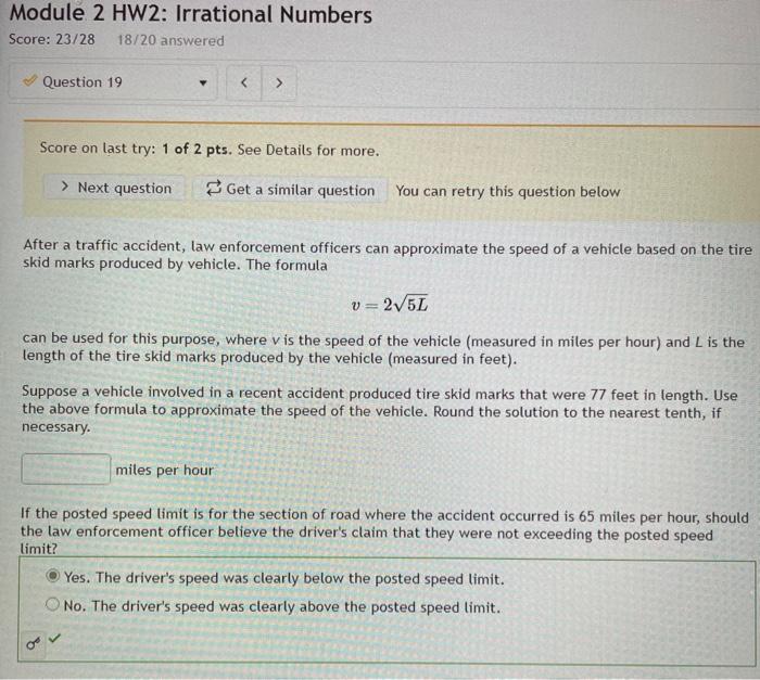 Solved Module 2 HW2: Irrational Numbers Score: 1/282/20 | Chegg.com