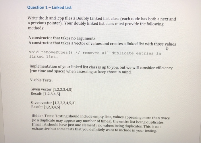 Solved Question 1 Linked List Write Theh Andcpp Files A 7661