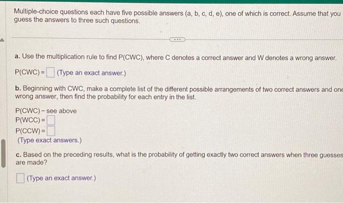 Solved Multiple-choice questions each have five possible | Chegg.com