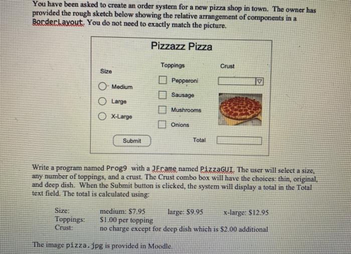 Solved You have been asked to create an order system for a | Chegg.com