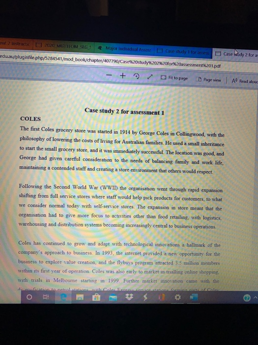 Solved 2 1 2020 MGOM SIG! Matindidual conte study for anses | Chegg.com